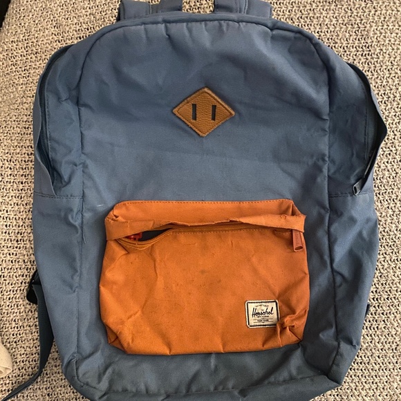 Herschel Supply Company | Bags | Herschel Blue And Orange Backpack ...